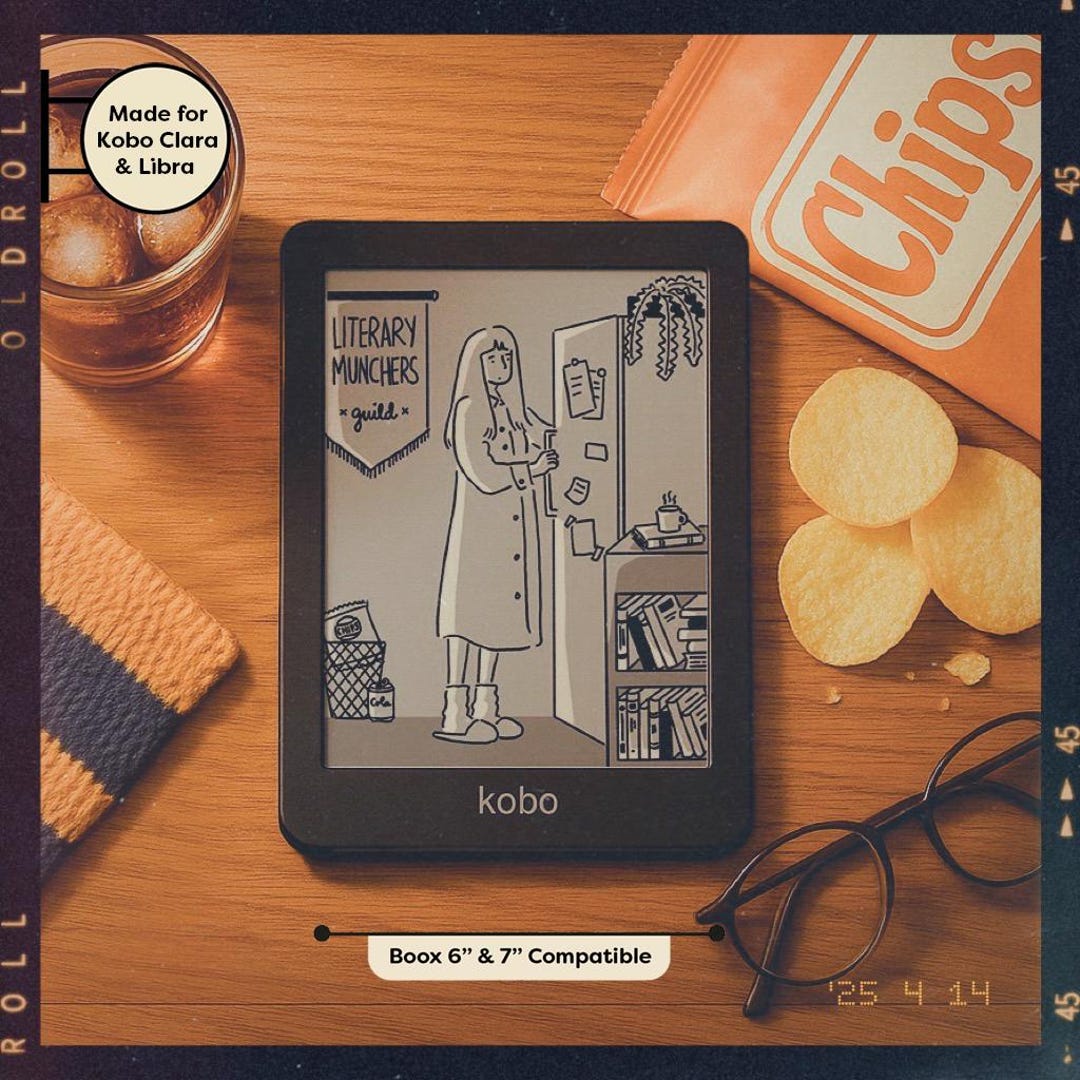 Kobo Screensaver & Lockscreen | Literary Muncher's Guild | Boox 6" and ...