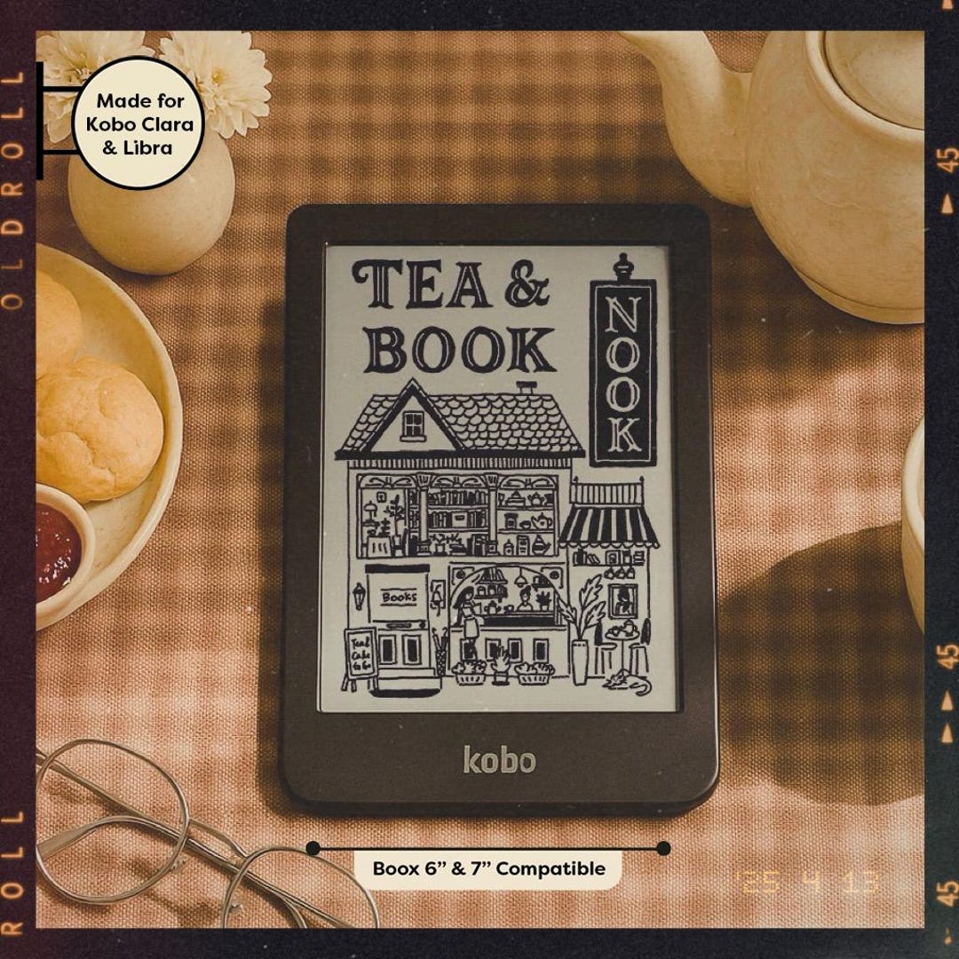 Tea & Book Nook Kobo Lockscreen: Cozy Reader Design (digital Download ...