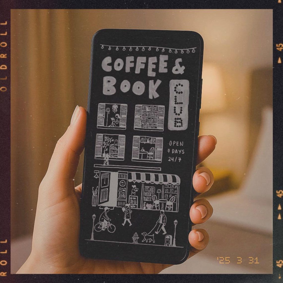 Coffee & Book Club Boox Palma Cover, Screensaver, Lockscreen (digital ...