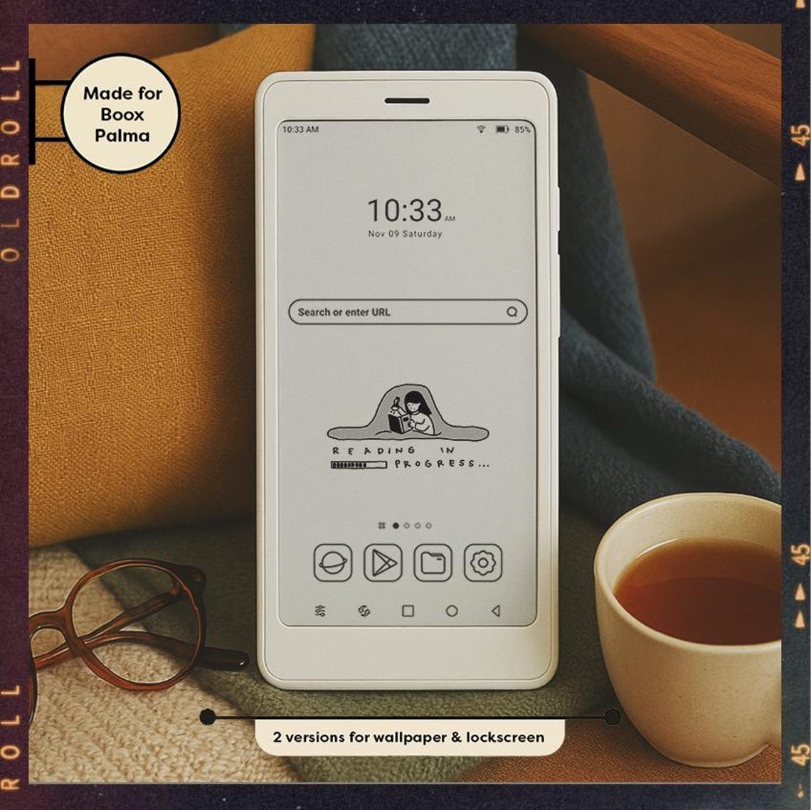 Boox Palma Wallpaper & Lockscreen Set | Reading in Progress Cozy ...