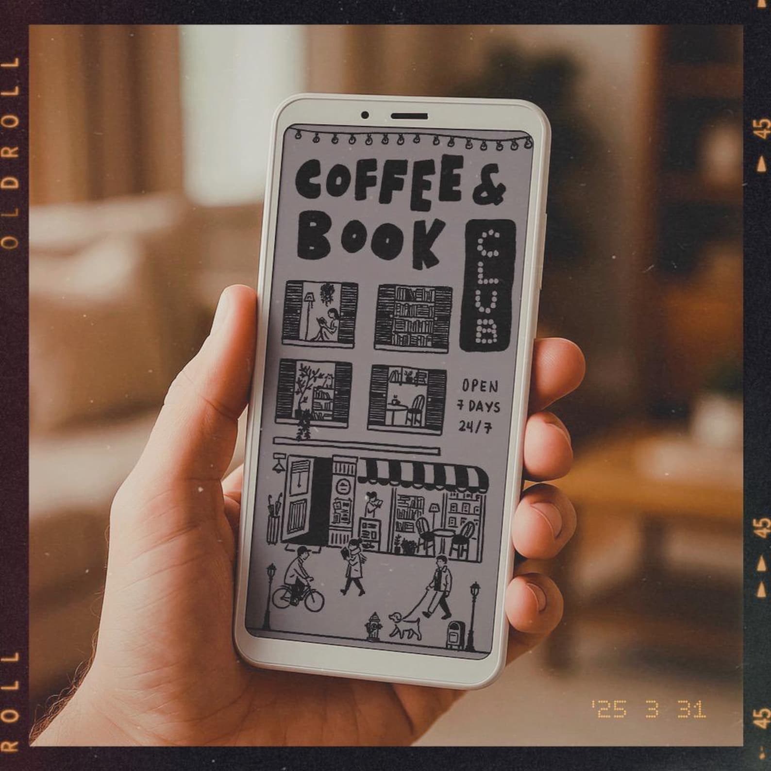 Coffee & Book Club Boox Palma Cover, Screensaver, Lockscreen (digital ...