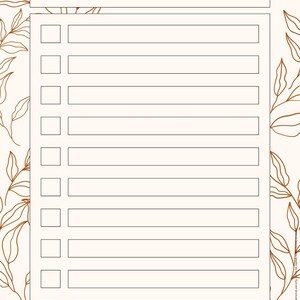 A4 Printable To-do List: Minimal Leaf Design, 4 Colors (digital ...