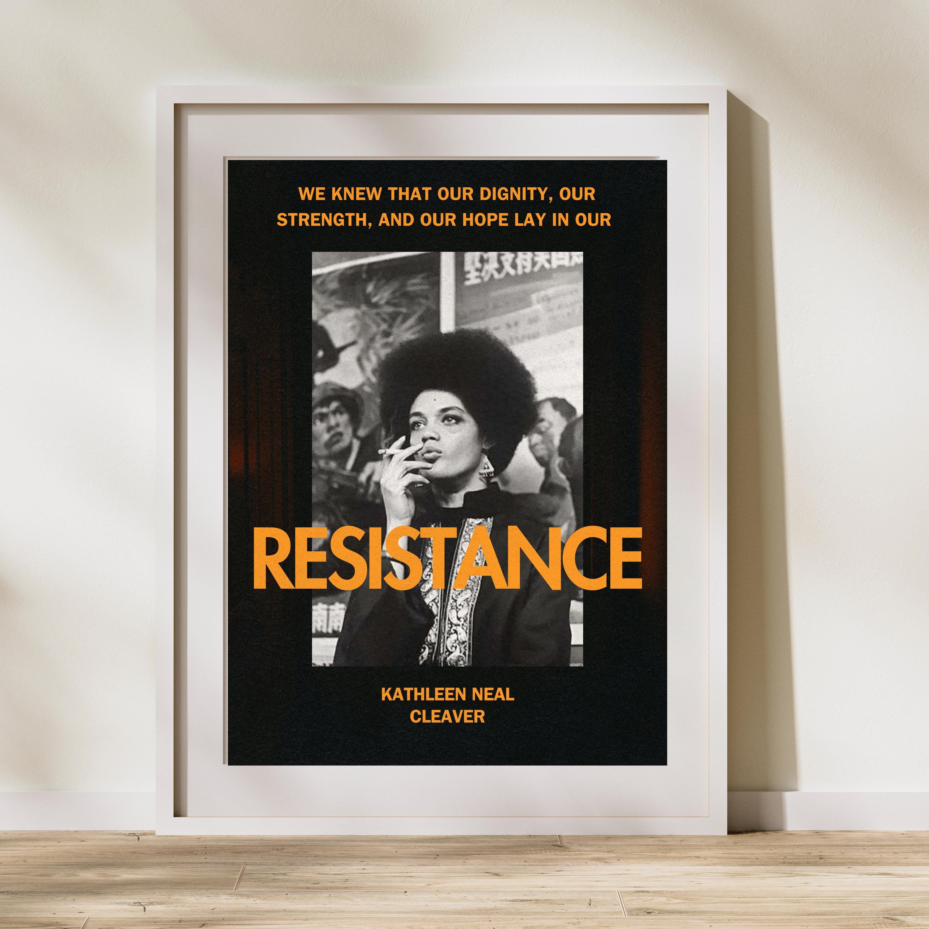 Kathleen Cleaver Black Panther Poster – Civil Rights Activist Wall Art ...