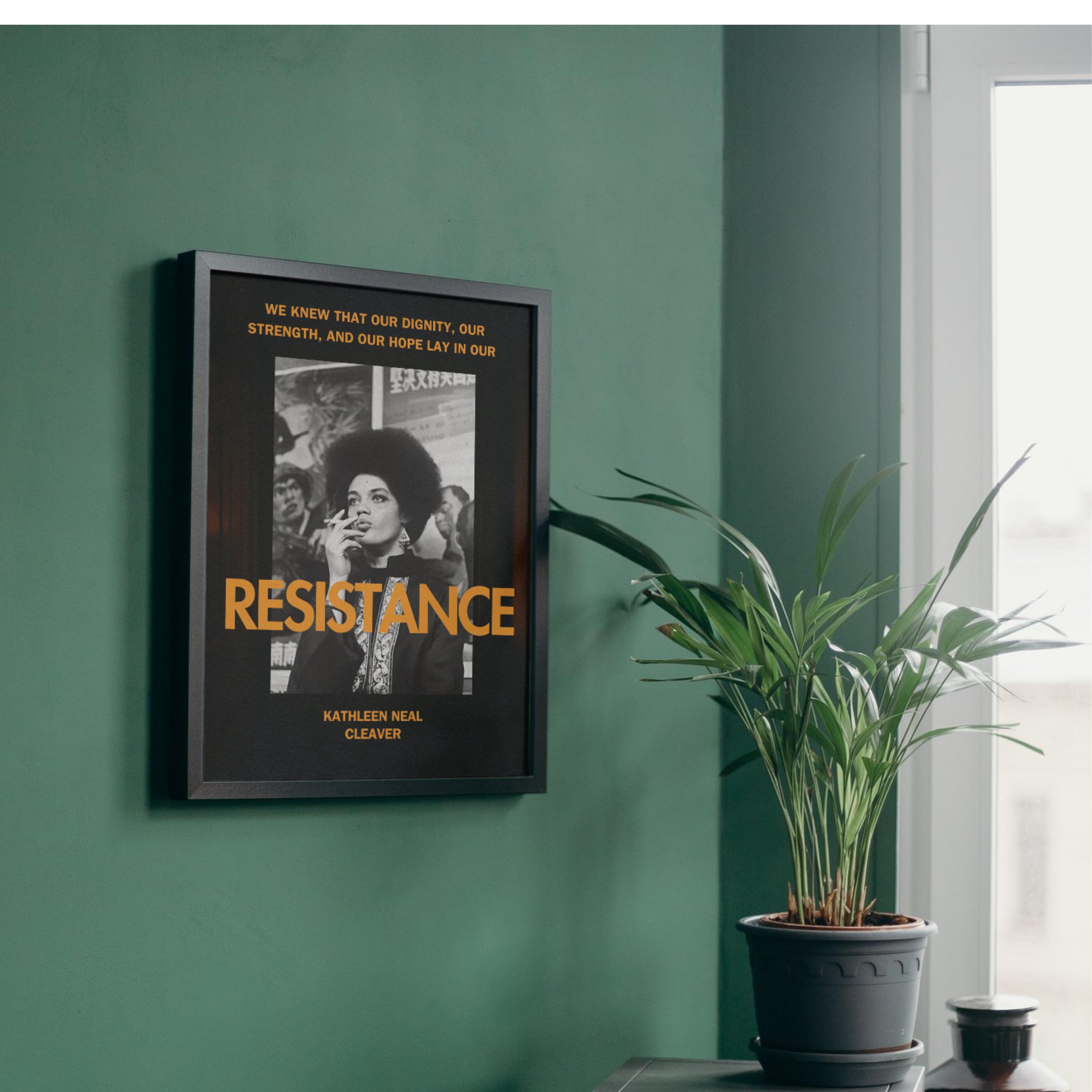 Kathleen Cleaver Black Panther Poster – Civil Rights Activist Wall Art ...
