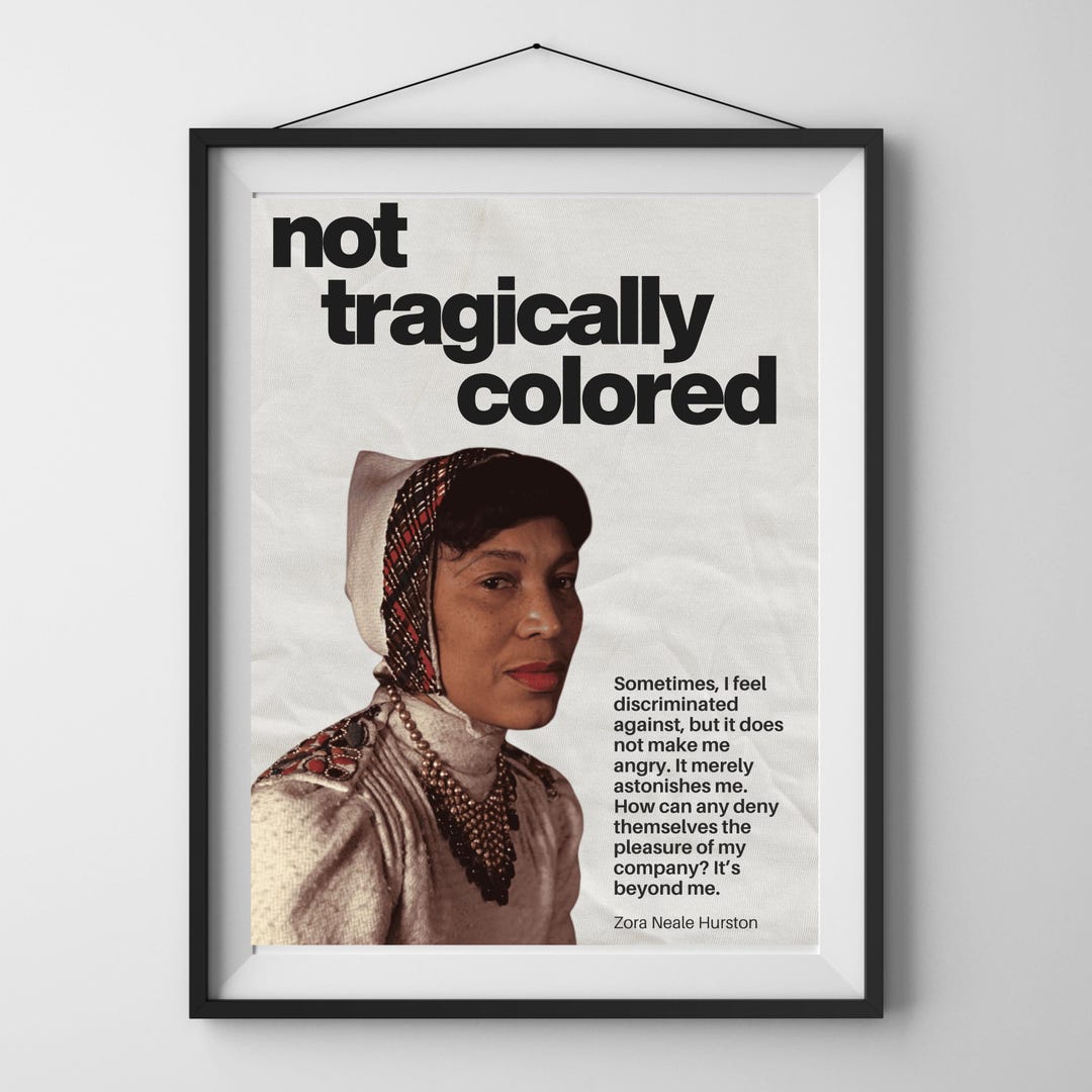 Zora Neale Hurston Literary Quote Print – Black History Wall Art ...