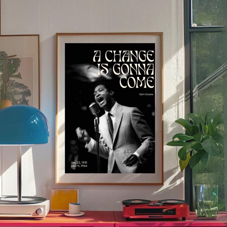 Sam Cooke A Change is Gonna Come Print Soul Music Digital Download - Etsy