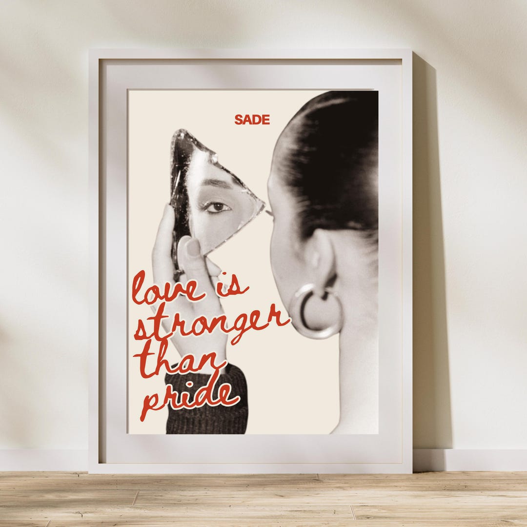 Sade Love Quote Poster – Romantic Bedroom Wall Art Relationship Decor ...