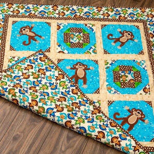 Monkey Quilt - Etsy