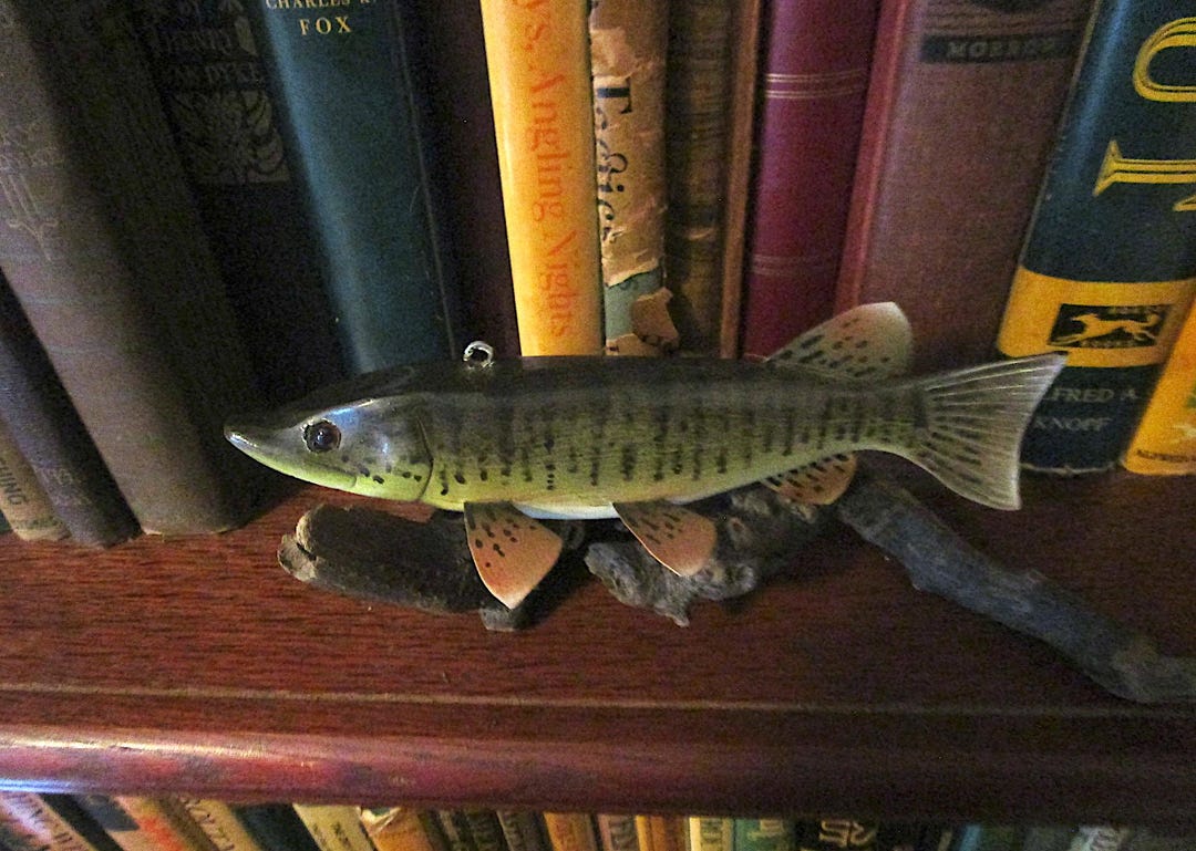 ST01 James Stangland MUSKY! Wooden Fish Decoy/carving! All Jim’s Decoys ...