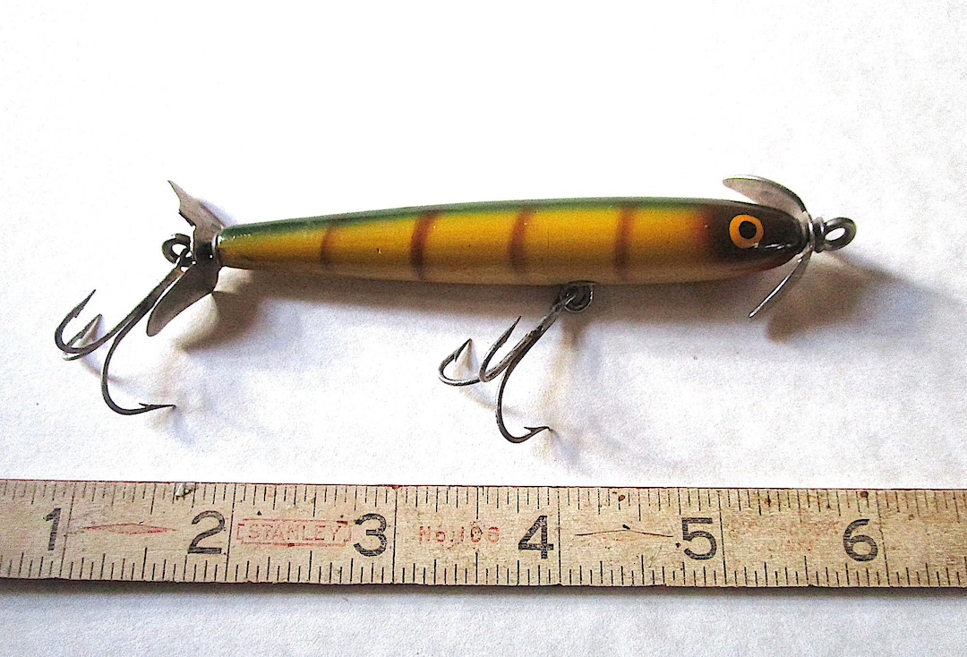 LR14 Barracuda (florida Fishing Tackle) Wooden No. 80 Slim Twin Cuda ...