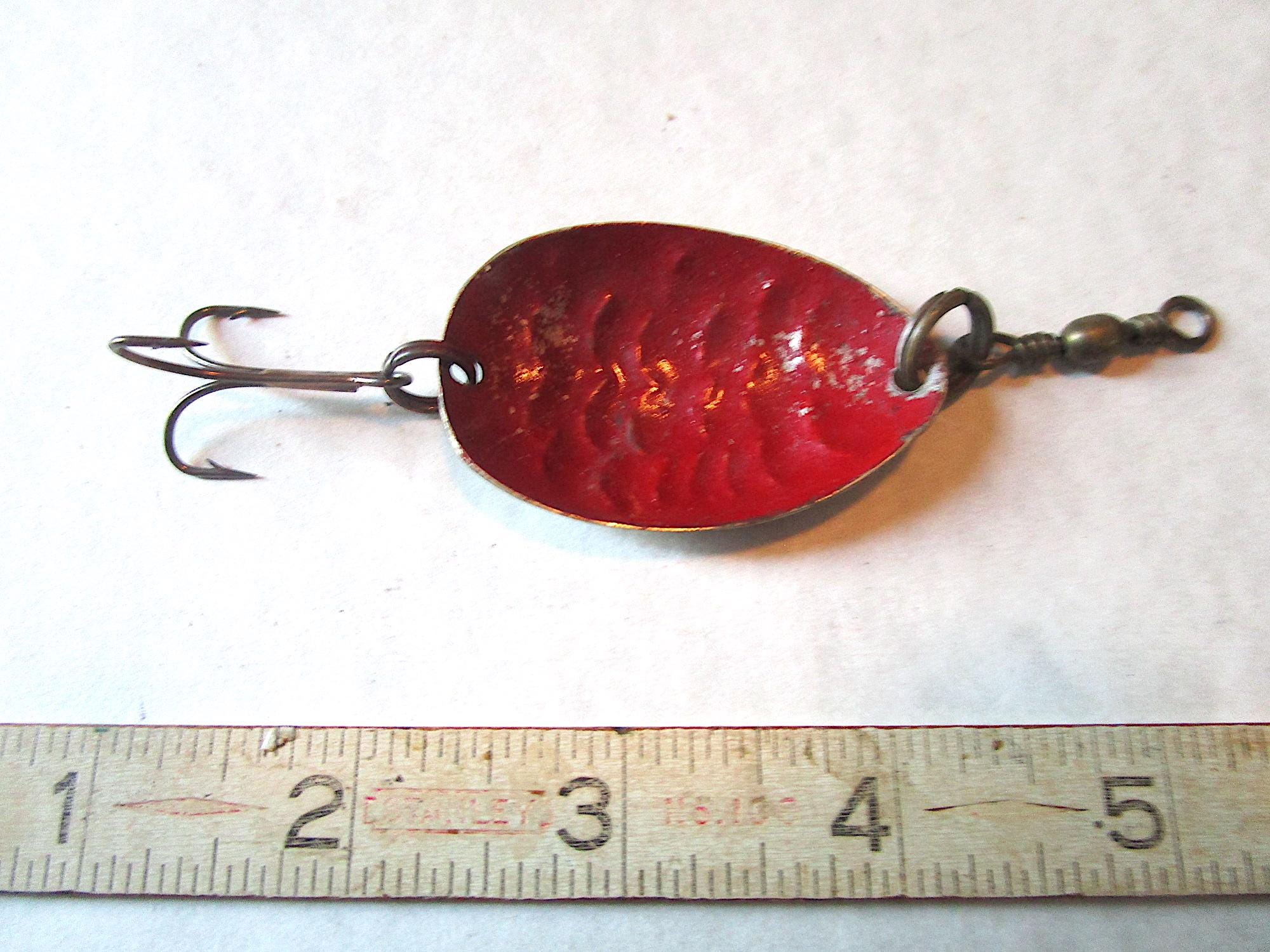 NEW! F244 Old Vintage Fishing Tackle Metal Lure! TRUE Folk Art ! Hand ...