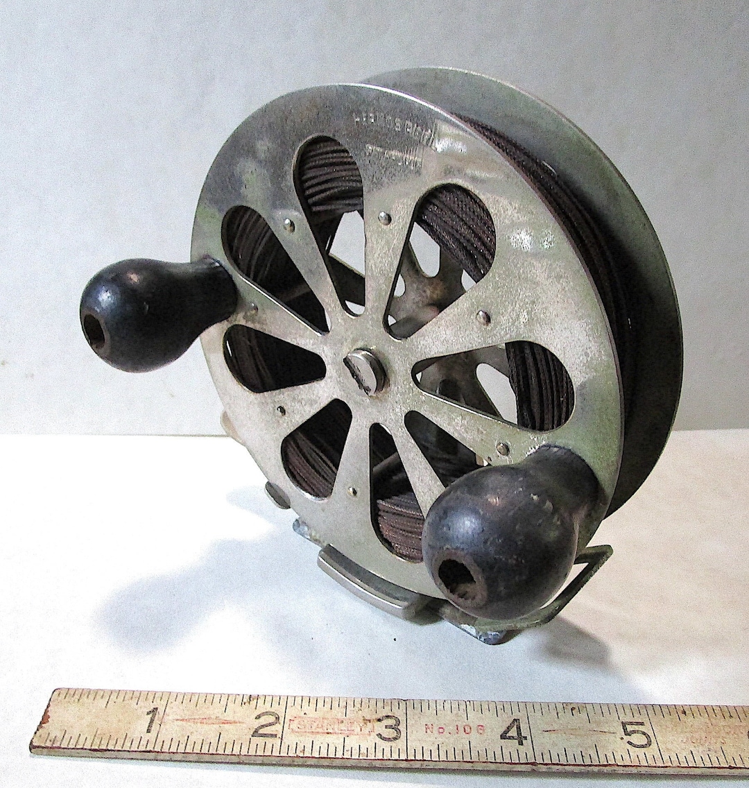 SM167 Old Vintage Hermos Wire Line Fishing Reel Meisselbach, Herbach & Moskowitz, Ocean City ...