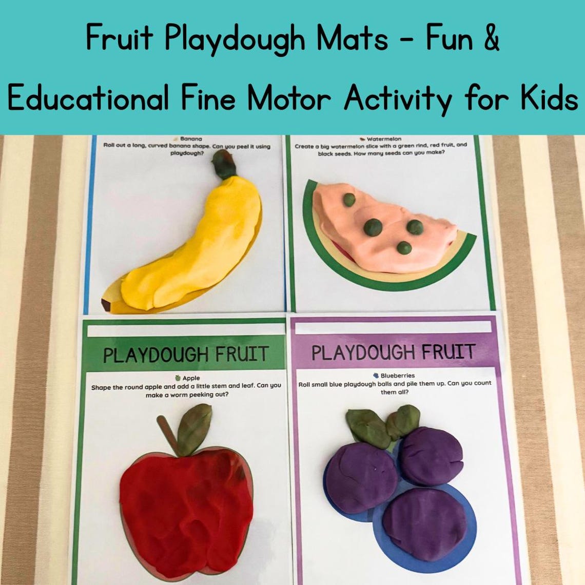 Fruit Playdough Mats: Fine Motor Skills Activity (digital Download ...