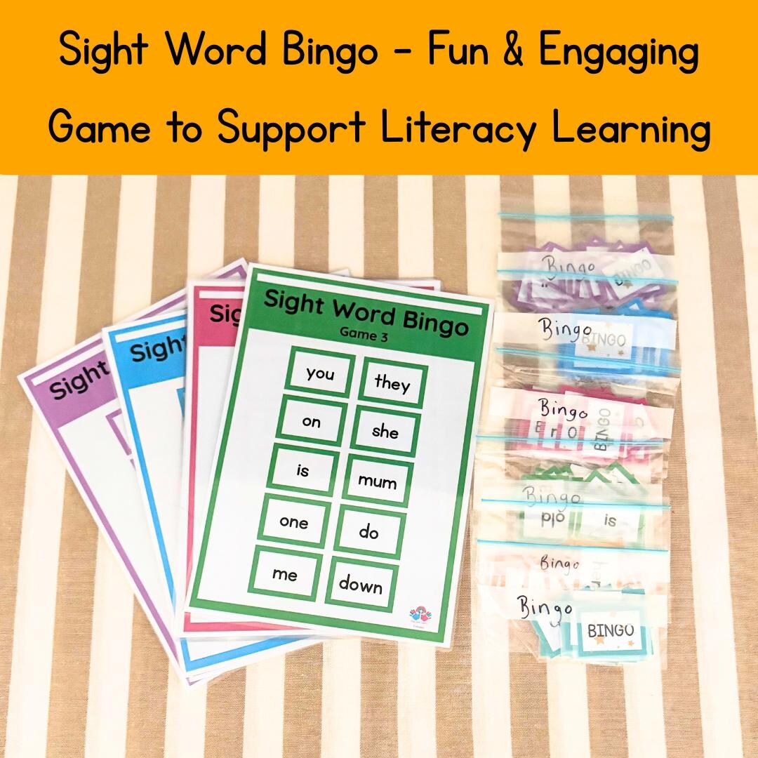 Sight Word Bingo – Printable Literacy Game for Early Readers - Etsy