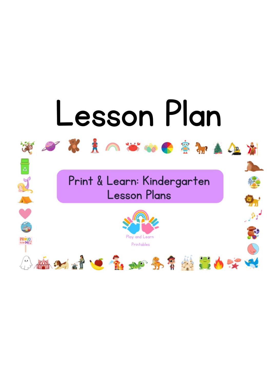 Kindergarten Homeschool Lesson Plan - Preschool Learning Pack ...