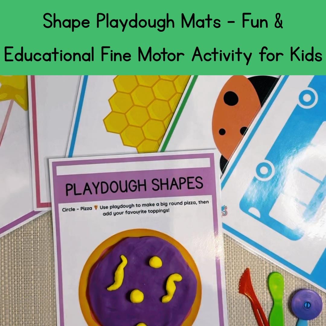 Shape Playdough Mats – Printable Fine Motor Activity for Preschool ...