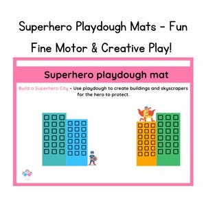 Superhero Playdough Mats – Fun Fine Motor & Creative Play! - Etsy