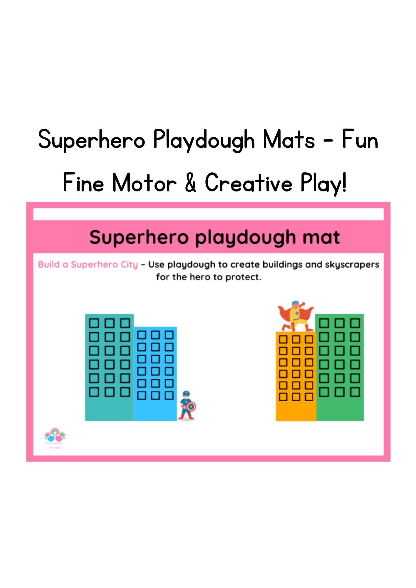 Superhero Playdough Mats – Printable Fine Motor & Imaginative Play ...