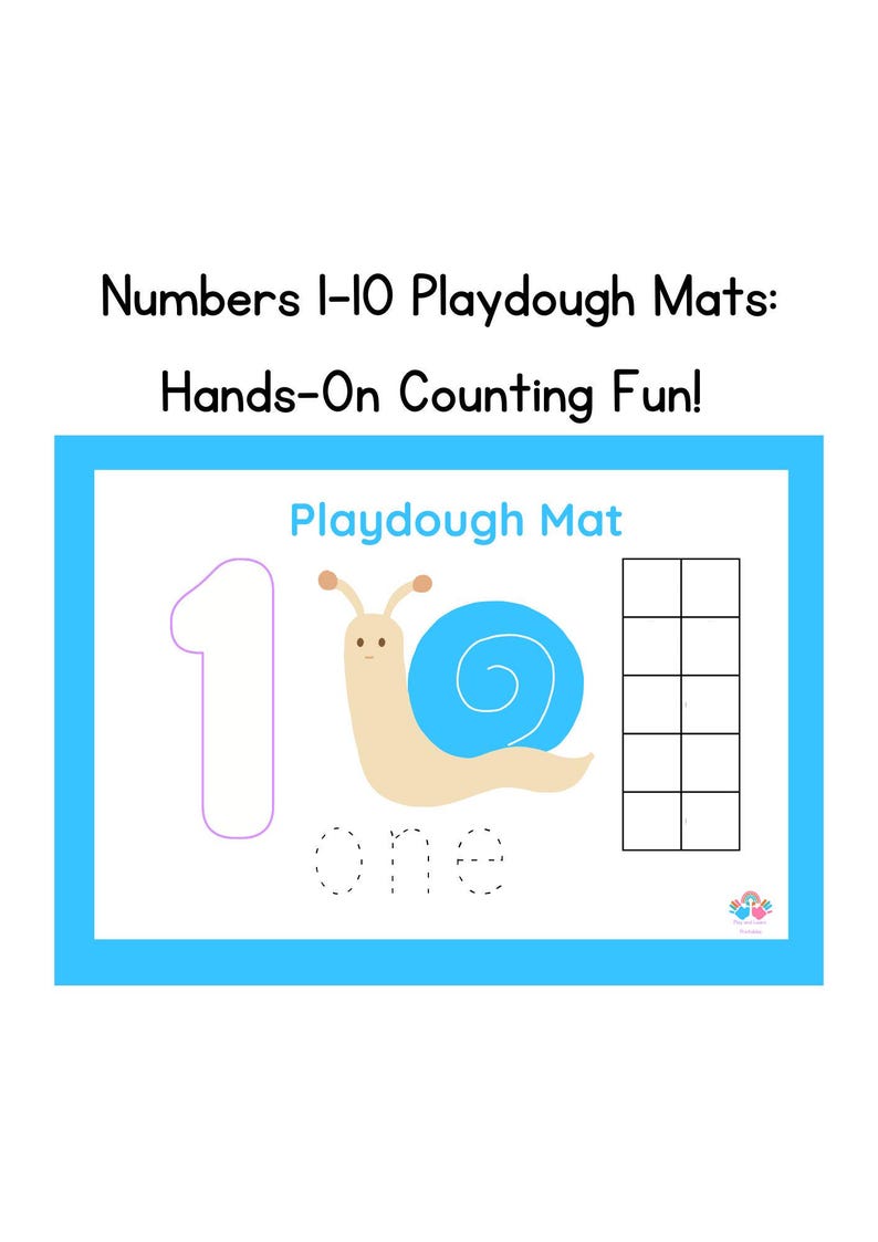 Numbers 1-10 Playdough Mats Printable Fine Motor and Counting Activity ...
