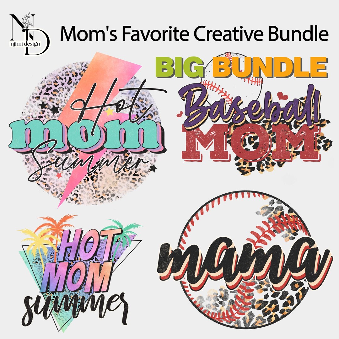 Mom's Creative Design Bundle: PNG SVG PSD Canva Templates (digital ...
