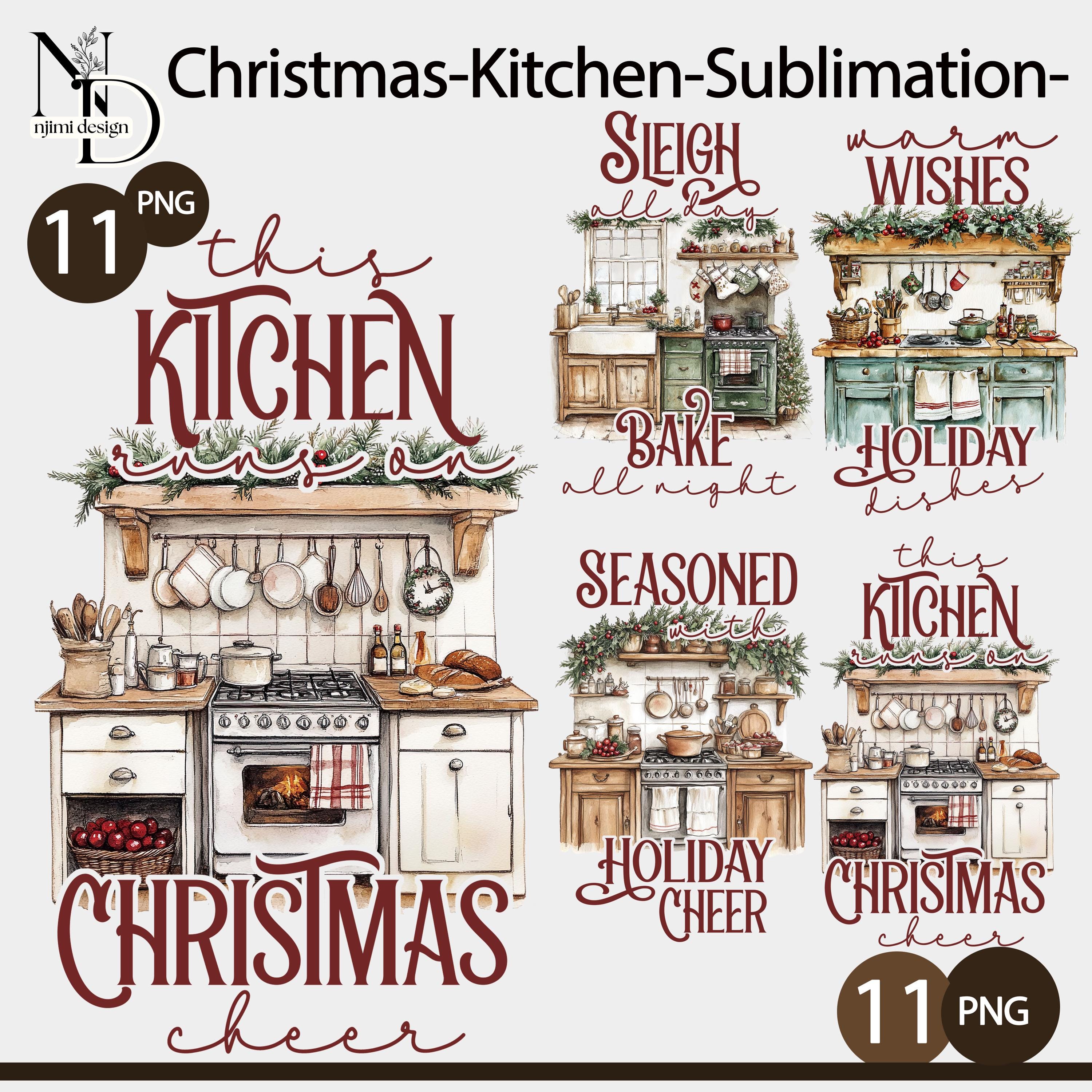 Christmas Kitchen PNG Clipart Bundle: Baking & Decor (digital Download ...