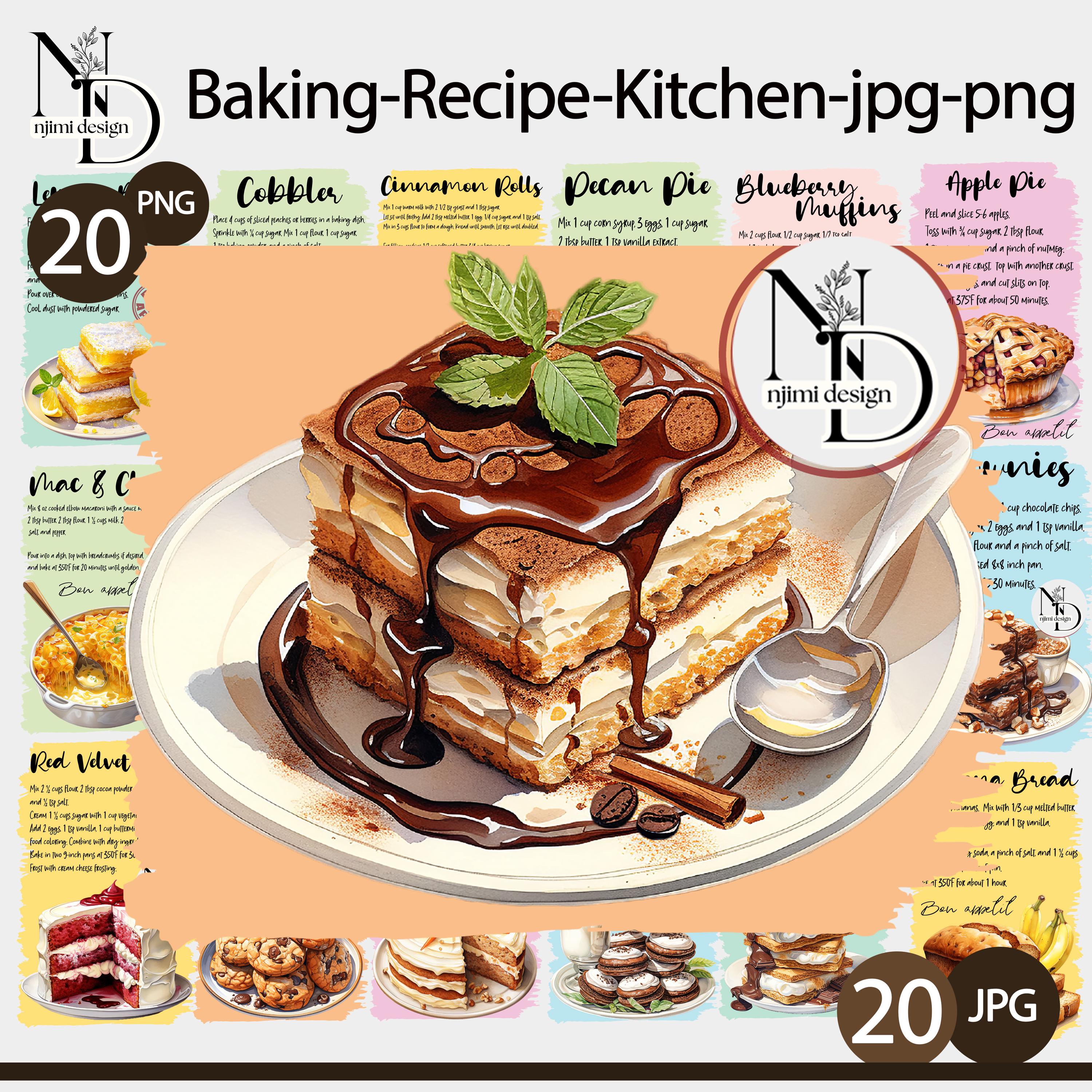 Baking Recipe Clipart Bundle: Kitchen Food Art (JPG, PNG) - Etsy