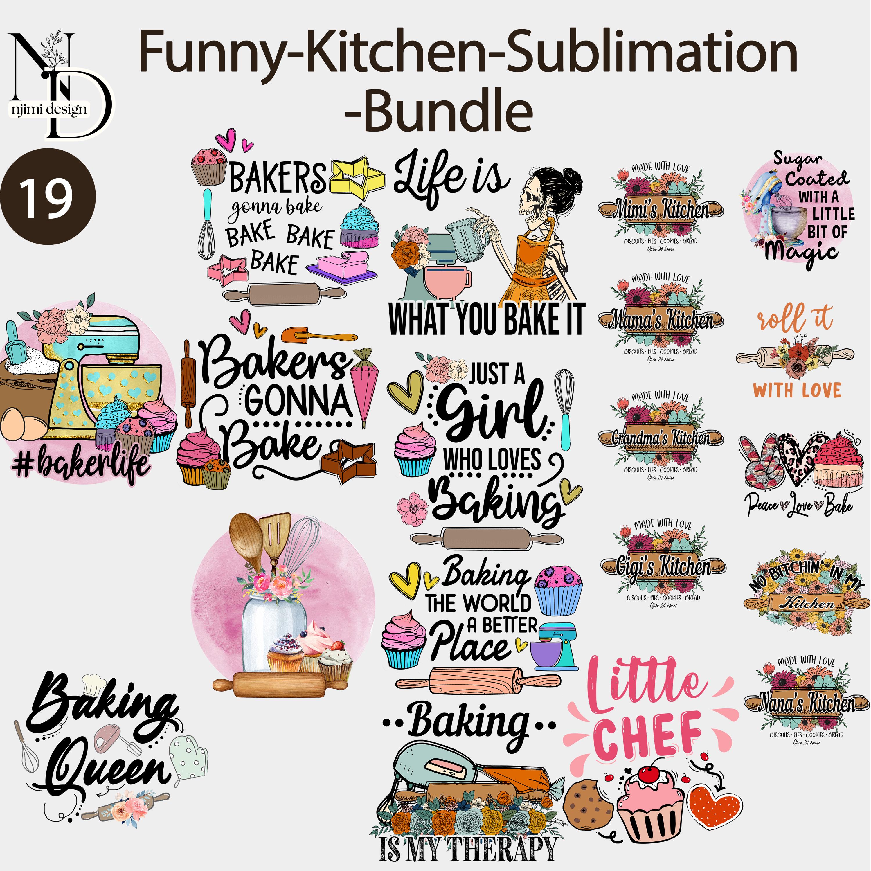 Funny Kitchen Quotes PNG Bundle: Baking Decor (digital Download) - Etsy