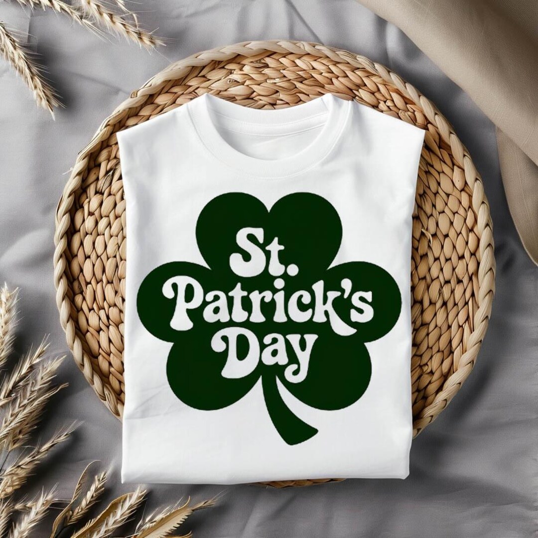 St Patrick's Day Shamrock Svg | Png | Groovy St Patrick's Day Png | Svg ...