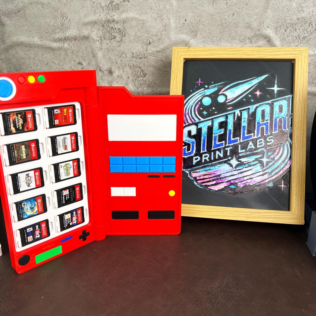 Redcore Anime Card Pokem Game Cartridge Organizer Retro 3D Printed ...