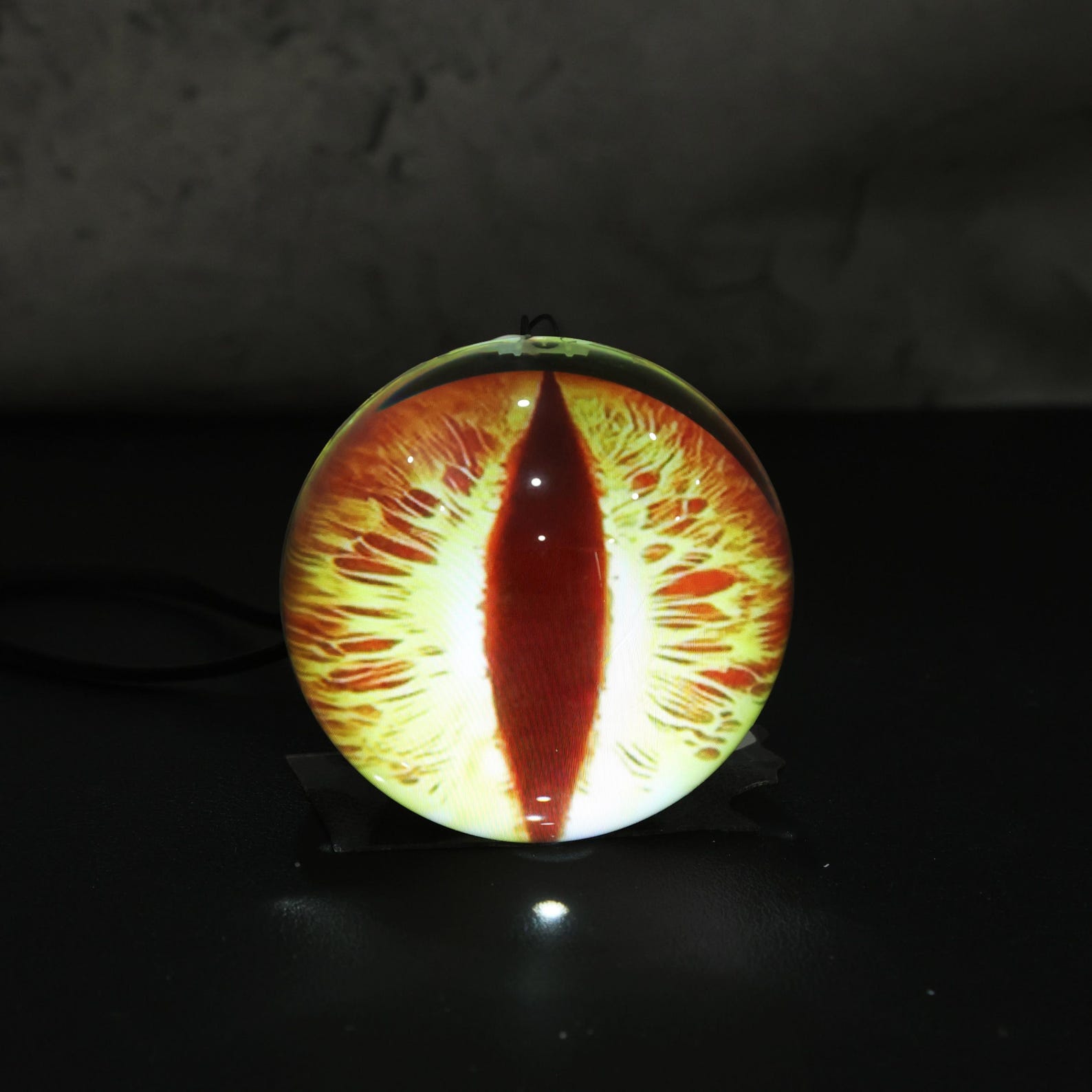Sauron Eye Crystal Ball 3D Magic Sphere Glass Orb Fiery Display Custom ...