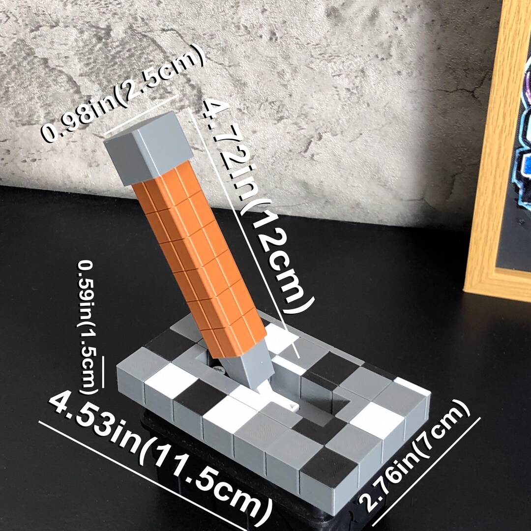 Minecraft Lever Switch Cover Pixel Style Light Switch Plate Overlay 3D ...