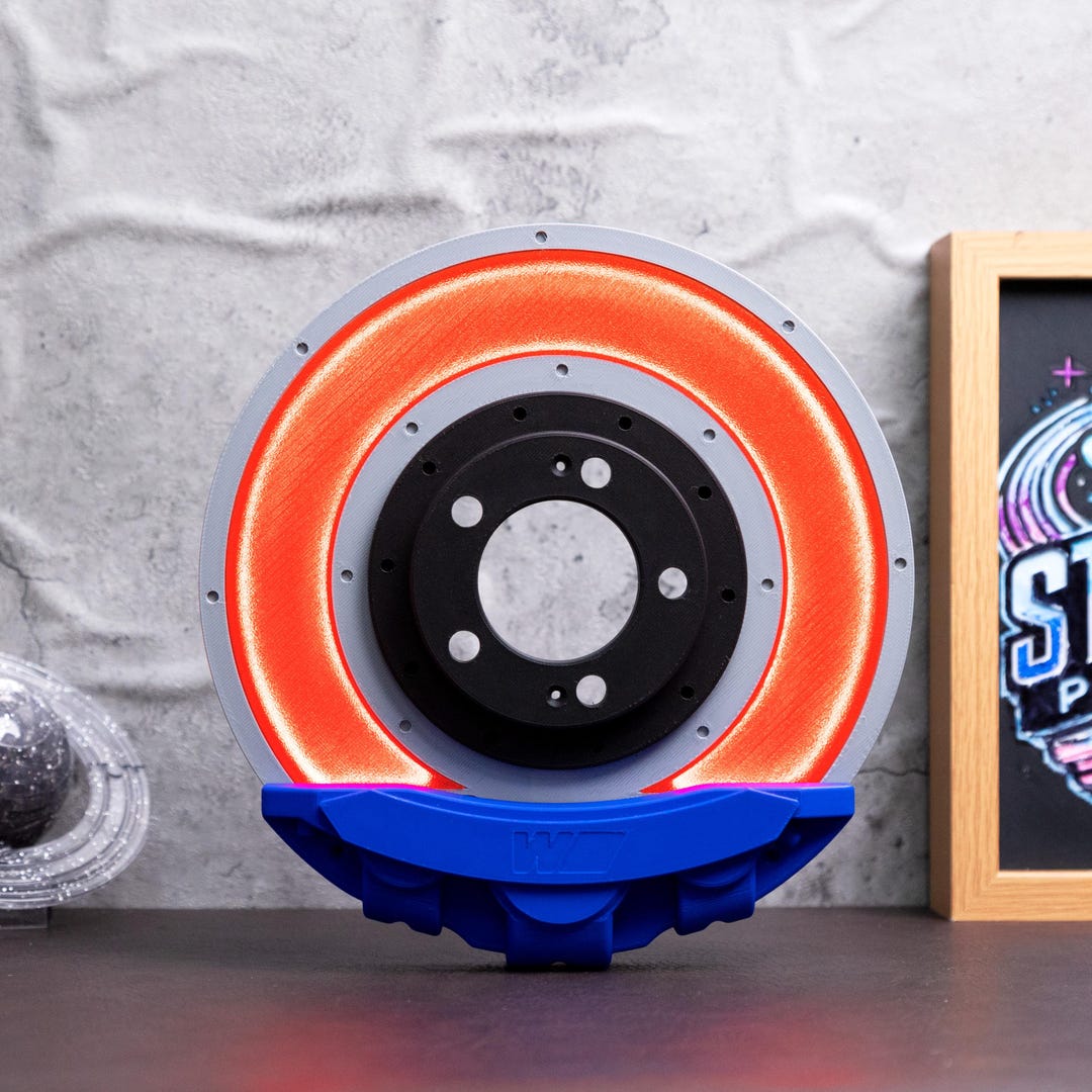 Brake Disc LED Lamp 3D Printed Racing Glow Night Light Car Enthusiast ...