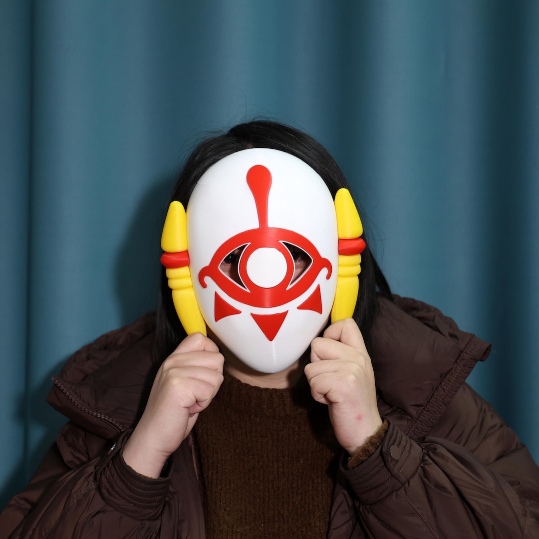 Zelda Mask 3D Printed Loz Cosplay Collector Iconic Eye Motif Horn ...
