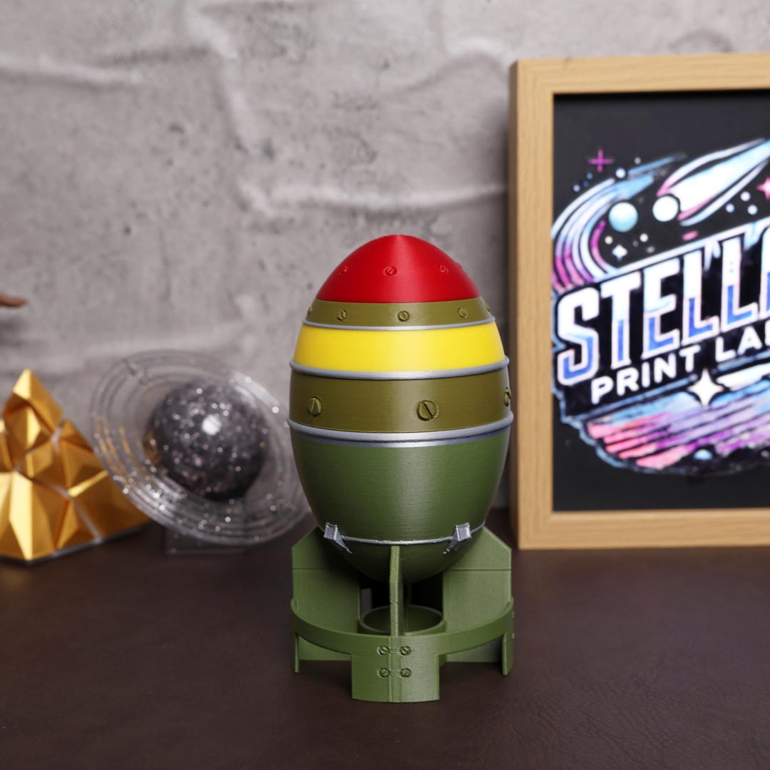 Fallout Mini Nuke Replica 3D Printed Mini Nuclear Bomb Model for ...