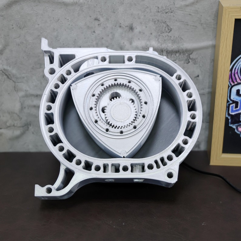 Wankel Engine 3D Model USB Powered Moving 3D Printed Engine Office ...