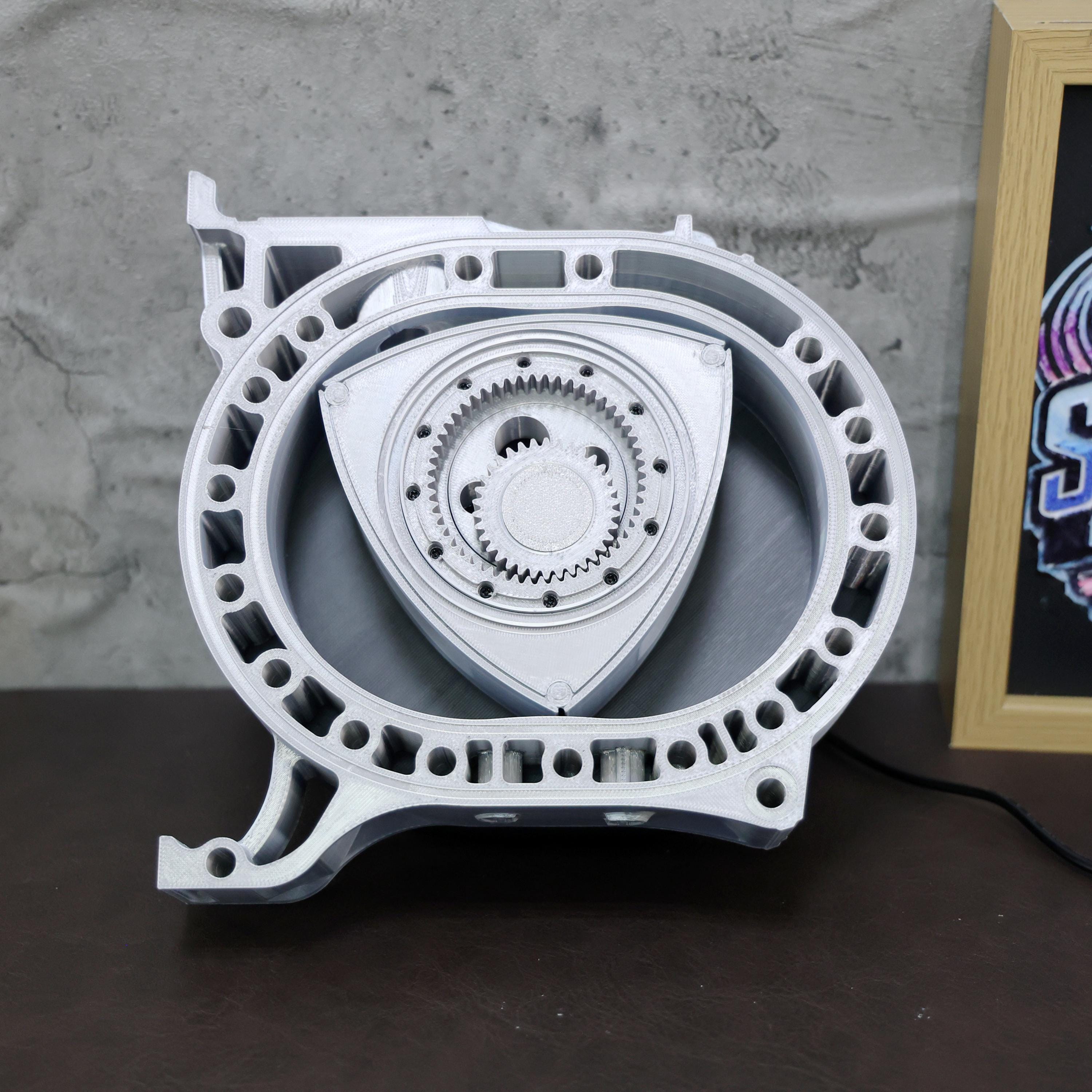 Wankel Engine 3D Model USB Powered Moving 3D Printed Engine Office ...