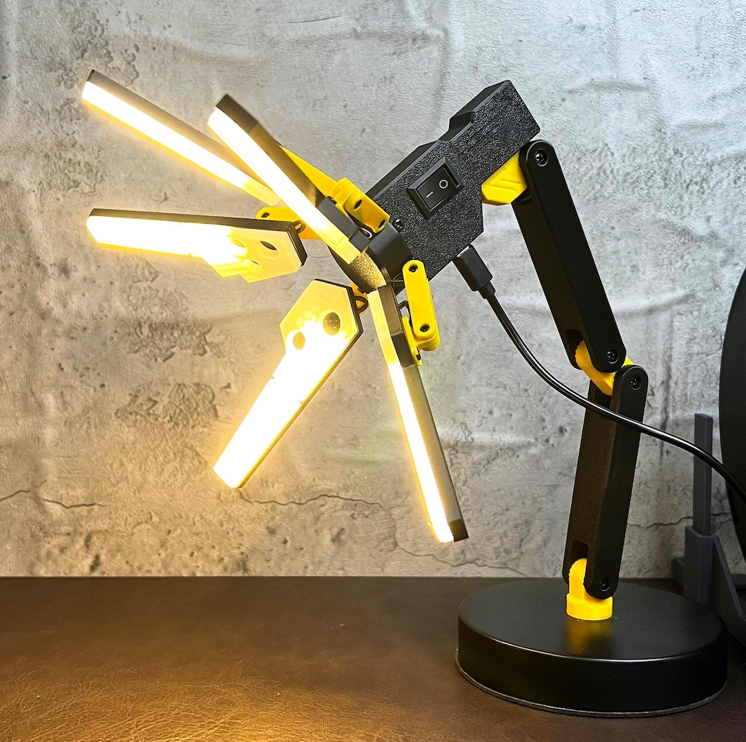 Death Stranding LED Folding Lamp 3D Printed Industrial Gamer Desk Light ...
