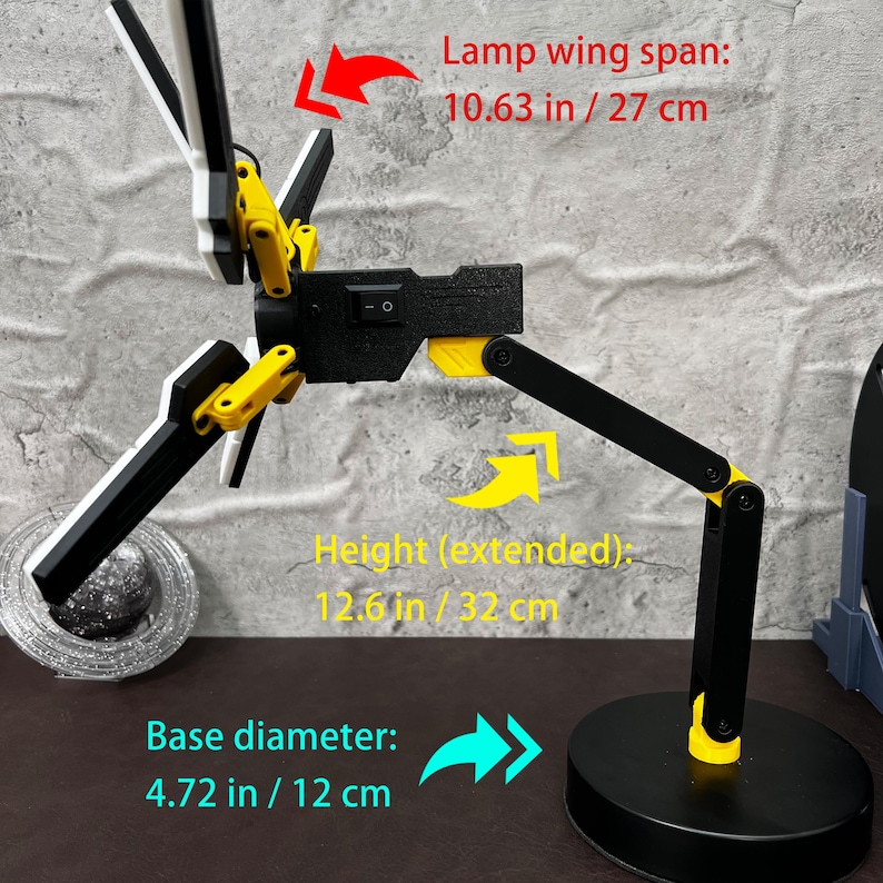 Death Stranding LED Folding Lamp 3D Printed Industrial Gamer Desk Light ...