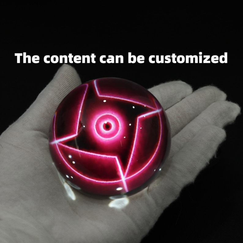 Sauron Eye Crystal Ball 3D Magic Sphere Glass Orb Fiery Display Custom ...