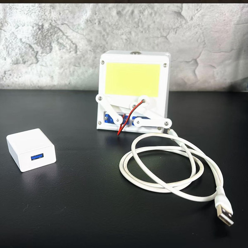 Mechanical Glow Writing Clock Auto Time Writer Desk Gadget LED Tracer 3D Printed Luminous ...