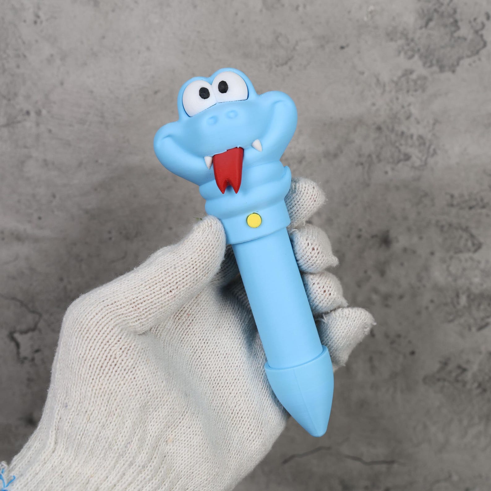 Cartoon Snake Pen Keychain Set 3D Printed Cute Animal Toy Prop Fun ...