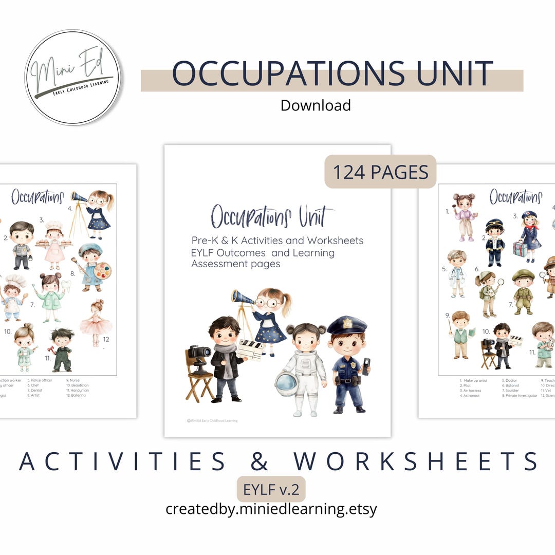 EYLF Occupations Unit | Download | Early Childhood Printables ...
