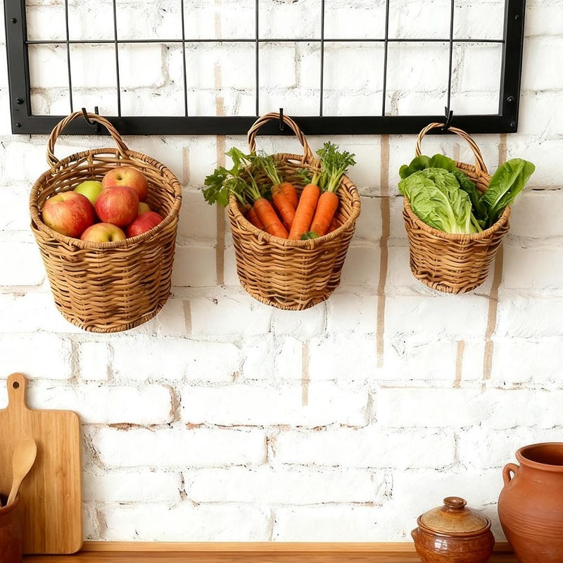 Wall Basket Set of 3 - Etsy