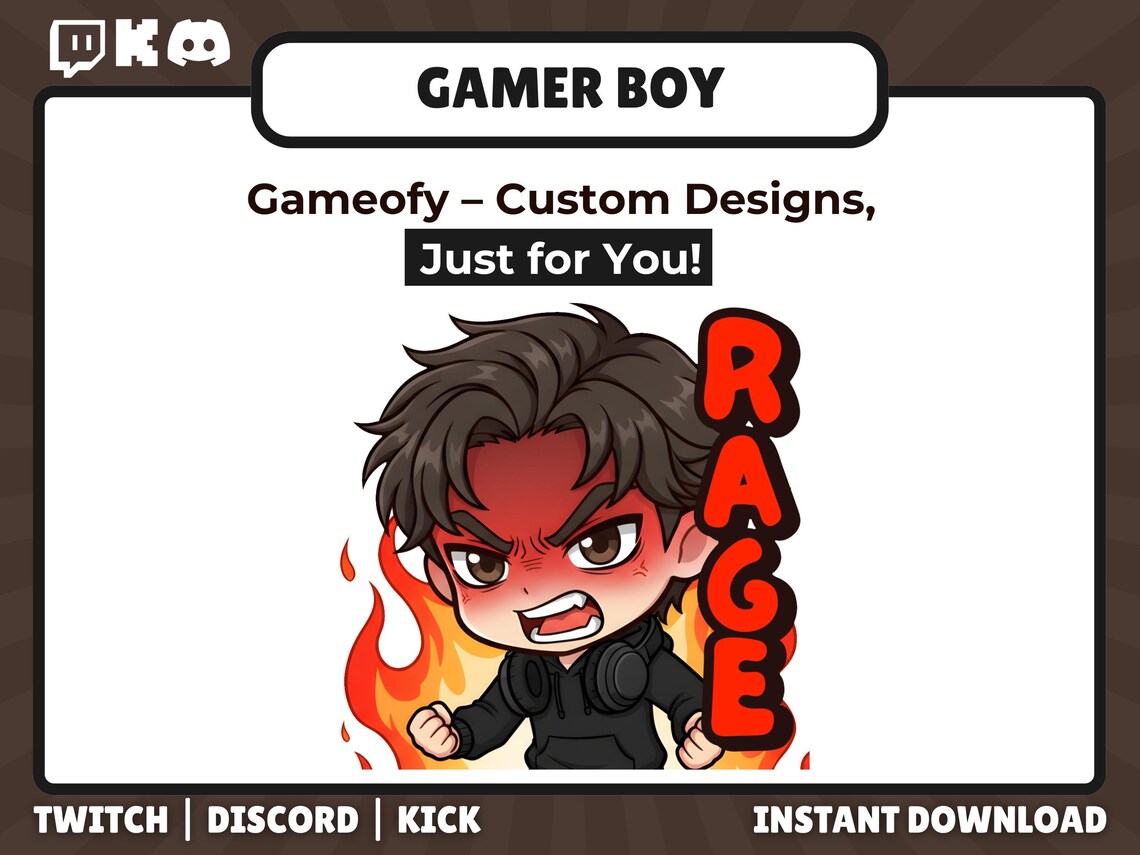 Gamer Boy Chibi Emotes | 20x PNG Streamer Pack (digital Download) - Etsy