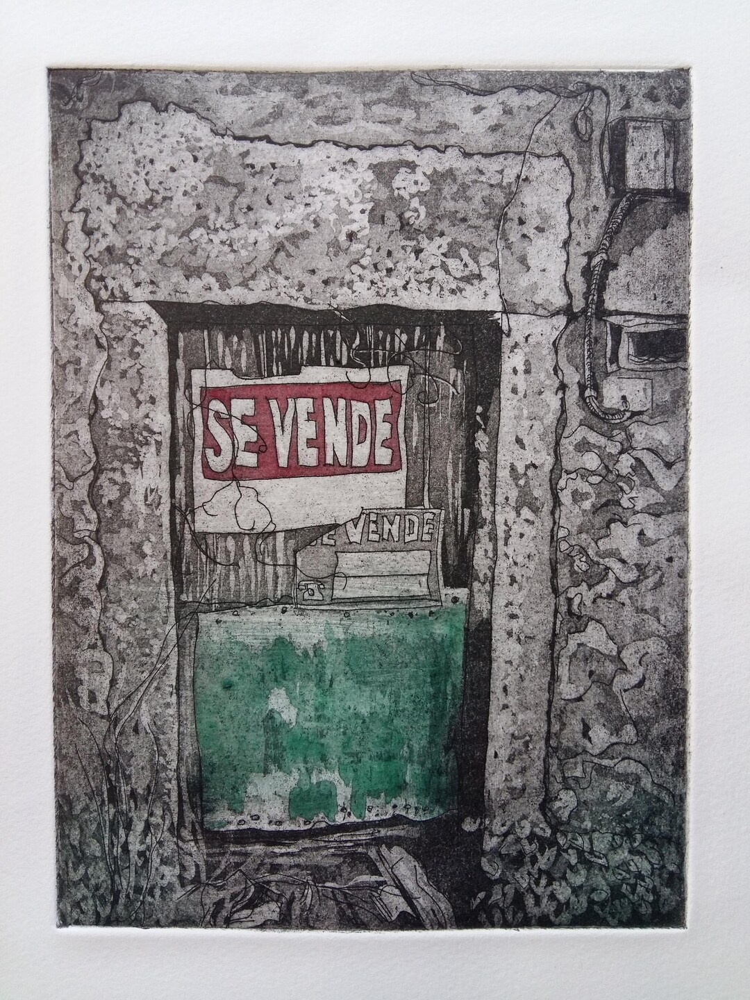 Se Vende, Original Print, Etching and Watercolour, Numbered Edition ...