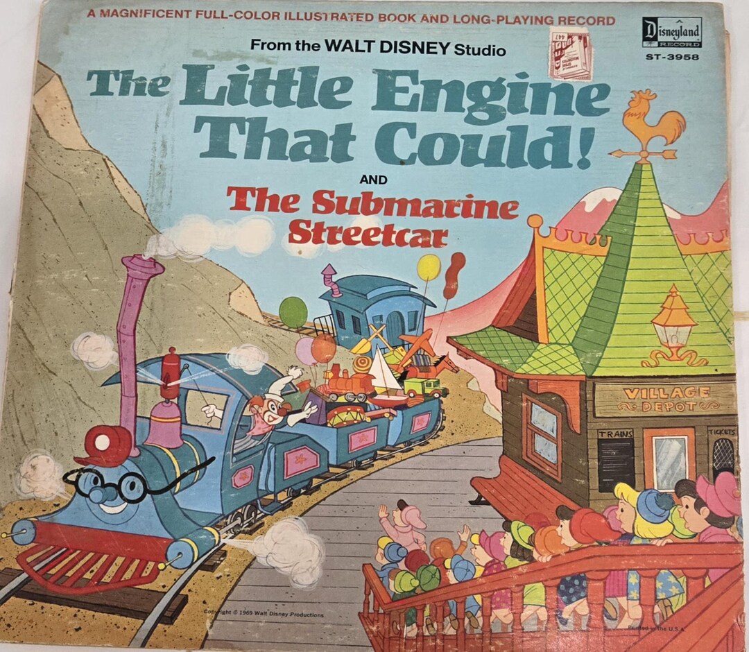 Vintage Disney the Little Engine That Could Book and Read Along Playing ...