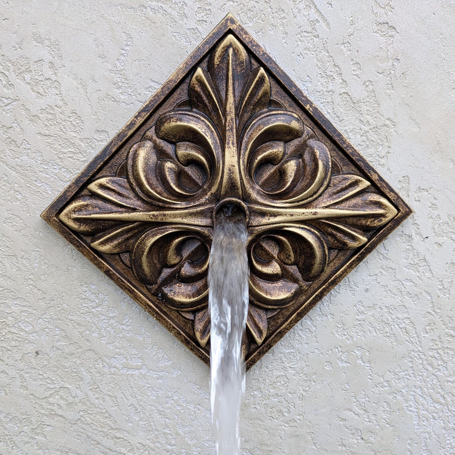 Set of 2 Items Water Spout 8" Pool Water Feature Raised Pool Wall ...