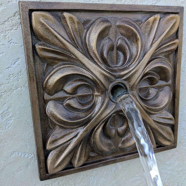 Wall Water Emitter 8" Pool Water Feature Water Spout Raised Pool Wall ...