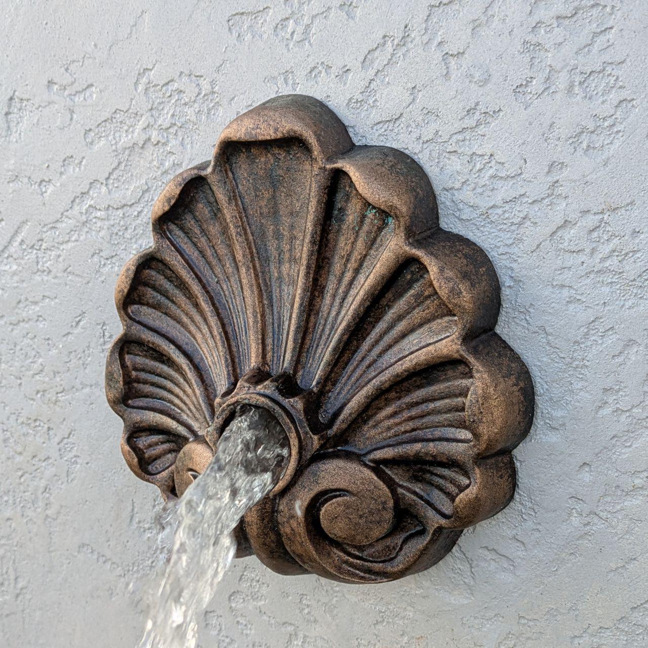 Water Spout Seashell Pool Water Feature Wall Fountain Emitter Raised ...