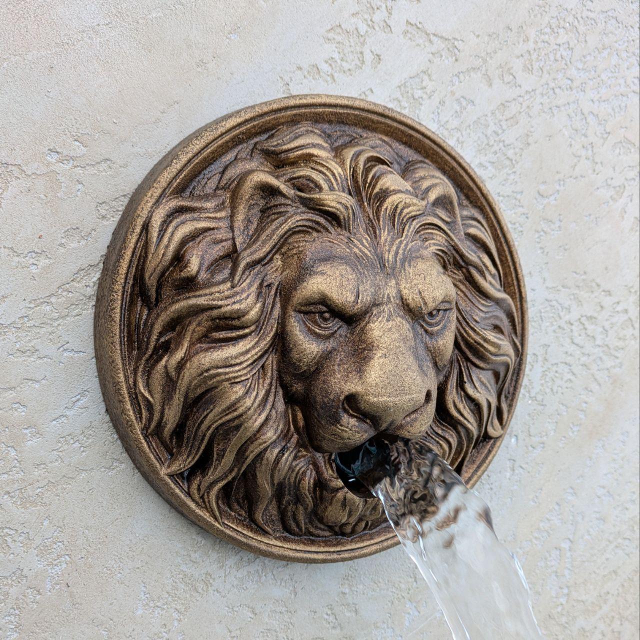Lion Head 8'' Water Spout Pool Water Feature Fountain Emitter Water ...